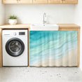 Abstract Ocean Waves Cabinet Curtains for Kitchen 10"W x 11"L, Coastal ...