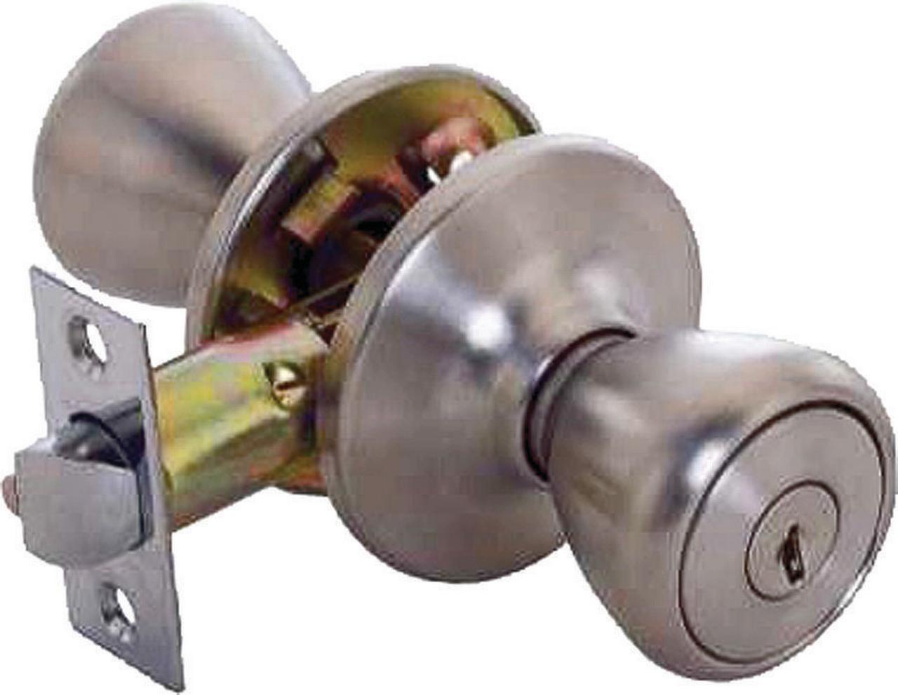ProSource Tulip Entry Knob Lockset, Keyed Alike, K3 Key, Satin ...