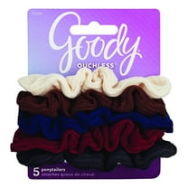Goody Ouchless Ribbed Hair Scrunchies, Elastic Ties, Assorted Neutral ...