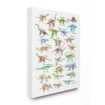 Stupell Industries Children's Dino Chart Dinosaur Reptile Fantasy Fun ...
