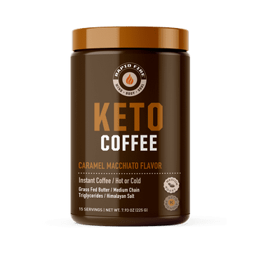 Rapid Fire Keto Diet Coffee Pods, Caramel Macchiato Flavor, 8.48 oz ...
