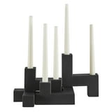 Danya B. Contemporary Black Metal 2-Piece Stacking Candelabra Taper ...