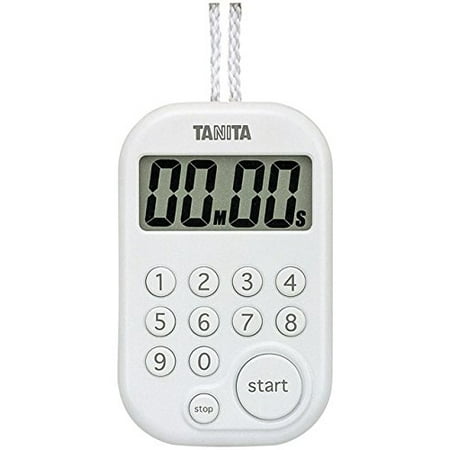 Tanita TD-379-WH Kitchen Timer (Digital) White Digital Timer 100 Minute ...
