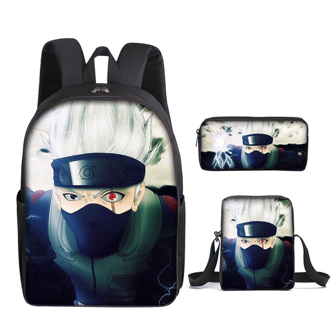 Anime Backpack 3pcs Cartoon Schoolbag 3D Print Bag Laptop Backpack ...