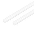 ABS Styrene Plastic Round Bar Rod Dia 15mm Length 9.8" 250mm White for ...