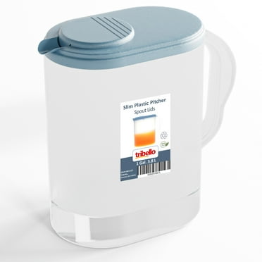 1 Gallon/3.8 Liter Slim Heavy Duty Plastic Measuring Pitcher with See ...