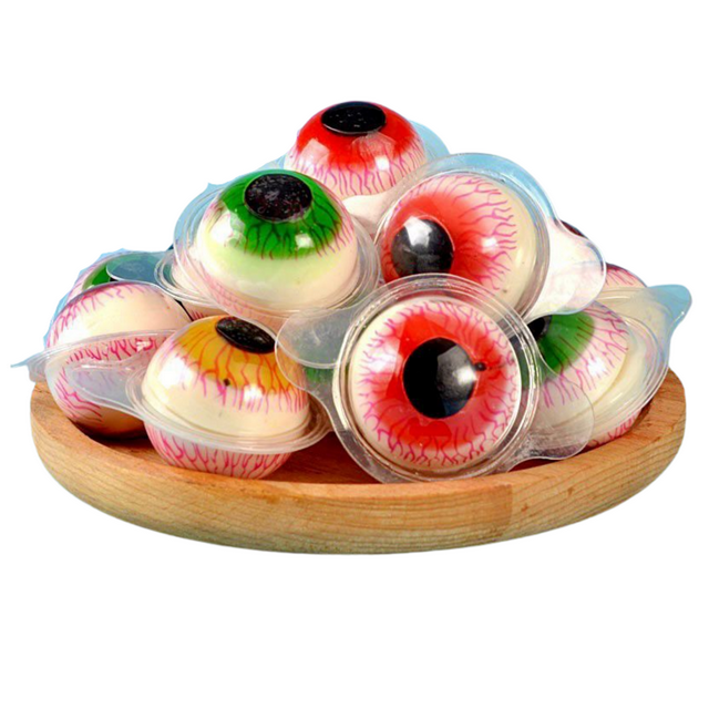 Fun Halloween Gummy Eyeball Candy - Soft Chewy Jelly Filled, Trick or Treat Goodies, Party ...