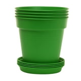 Mintra Garden - 19cm Round Garden Pots - (19cm Diameter - 7.5inW x 6 ...