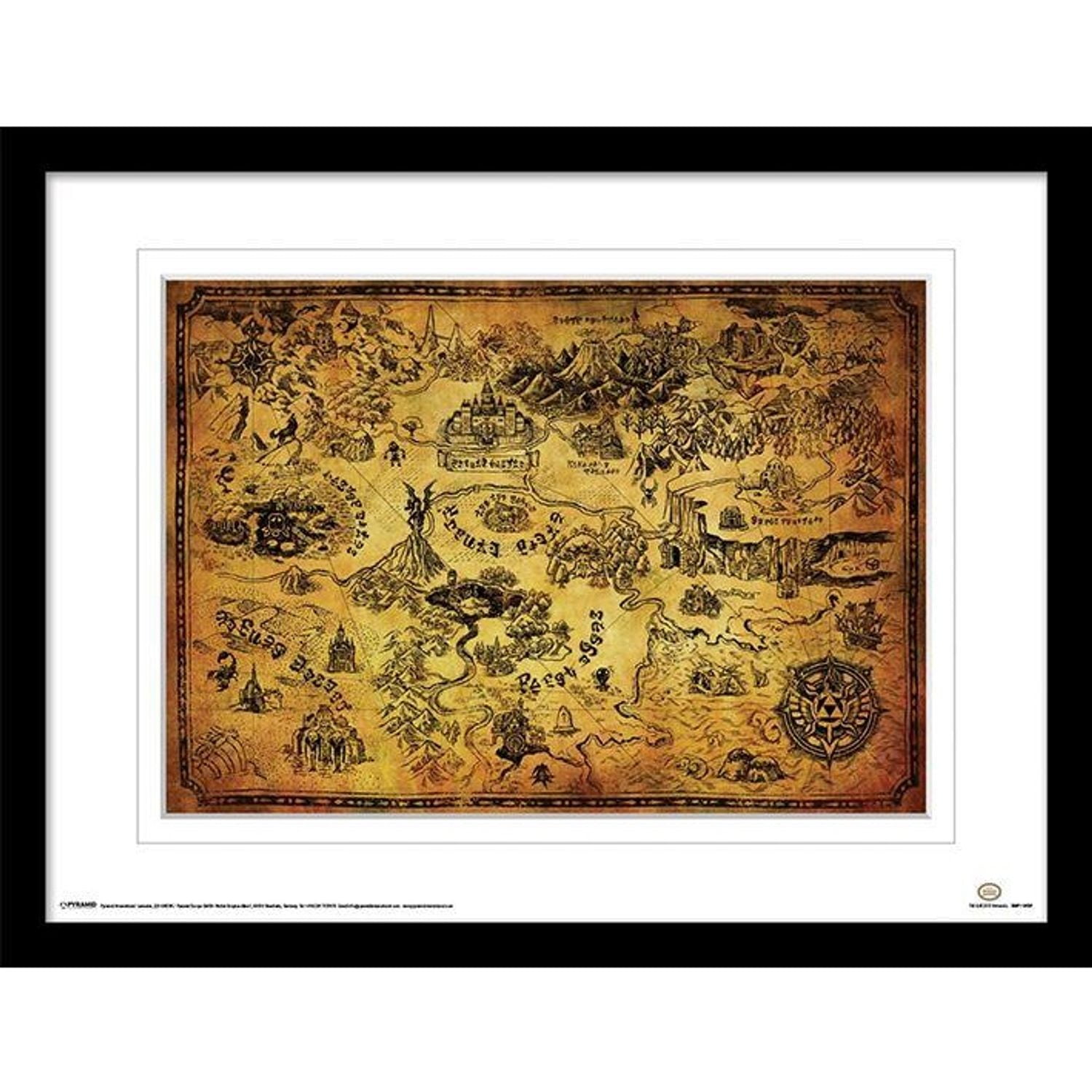 Click here for The Legend Of Zelda Hyrule Map Framed Art Print 30... prices