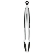 "GoodCook Large Serving 10"" Chrome Plated Kitchen Loop Tongs, Silver ...