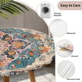 Boho Colorful Round Tablecloth for 55-60 Inch Tables,Fitted Table Cover ...