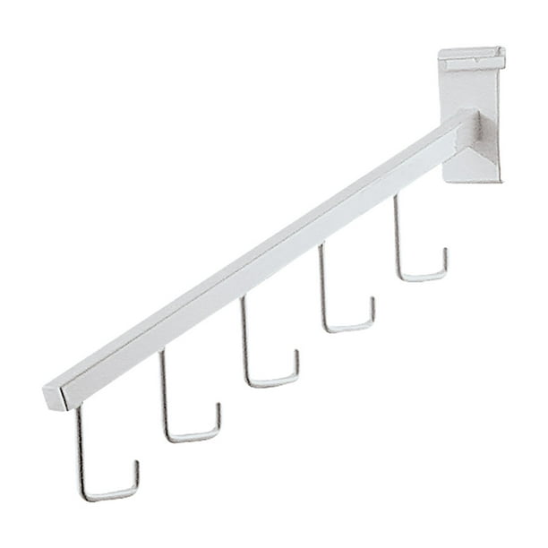 5-J-Hook Waterfall White Faceout for Gridwall and Wire Grid - Pack of 5 ...