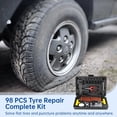 98 Piece Tire Repair Kit, Professional Tubeless Tire Repair Tools, Car ...