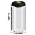 High Borosilicate Glass Sealed Storage Canister Airtight Food Grade ...