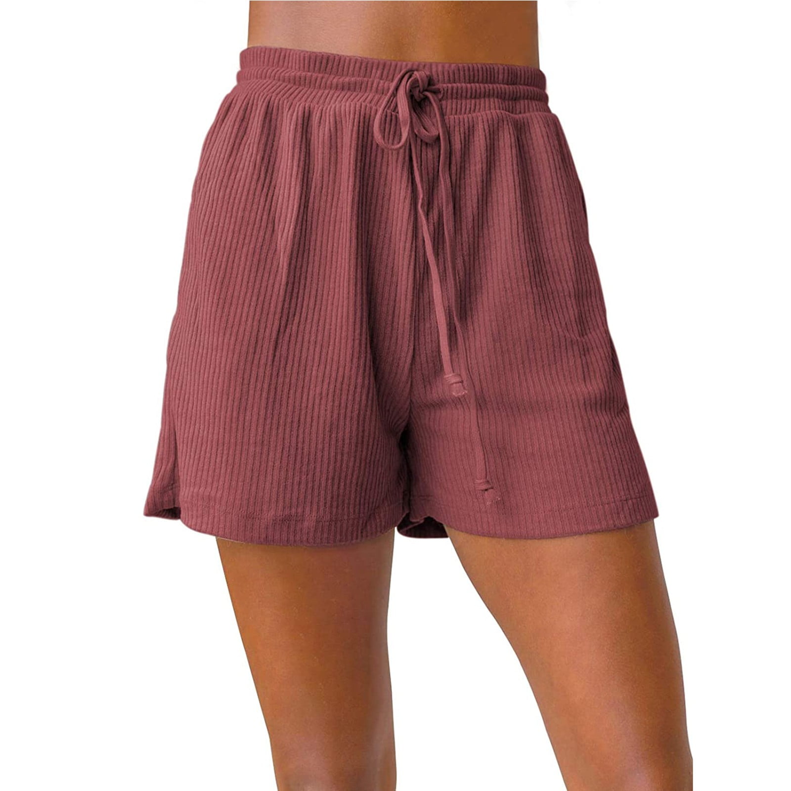 Akiihool Shorts For Women Casual Women's Yoga Hot Shorts Shiny Metallic ...