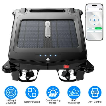 Betta Solar Powered Robotic Pool Skimmer with Dual Charging Options and ...
