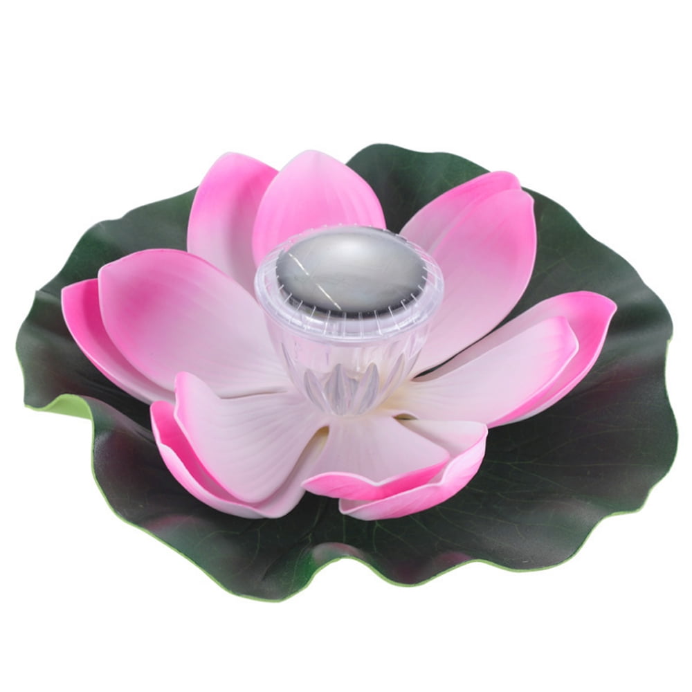 Lámpara de loto con LED que funciona con energía solar y que cambia de ...