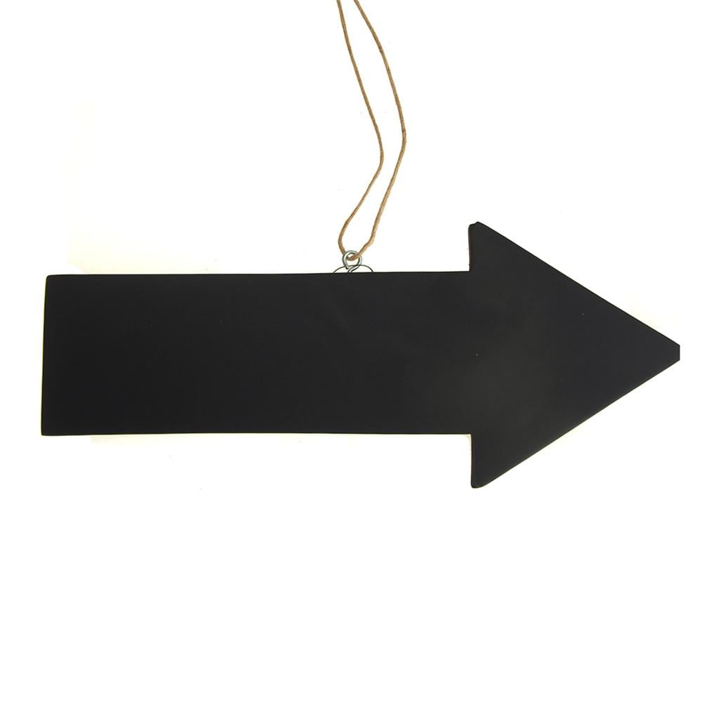 Hanging Wood Chalkboard Arrow Sign, Black, 12-Inch - Walmart.com