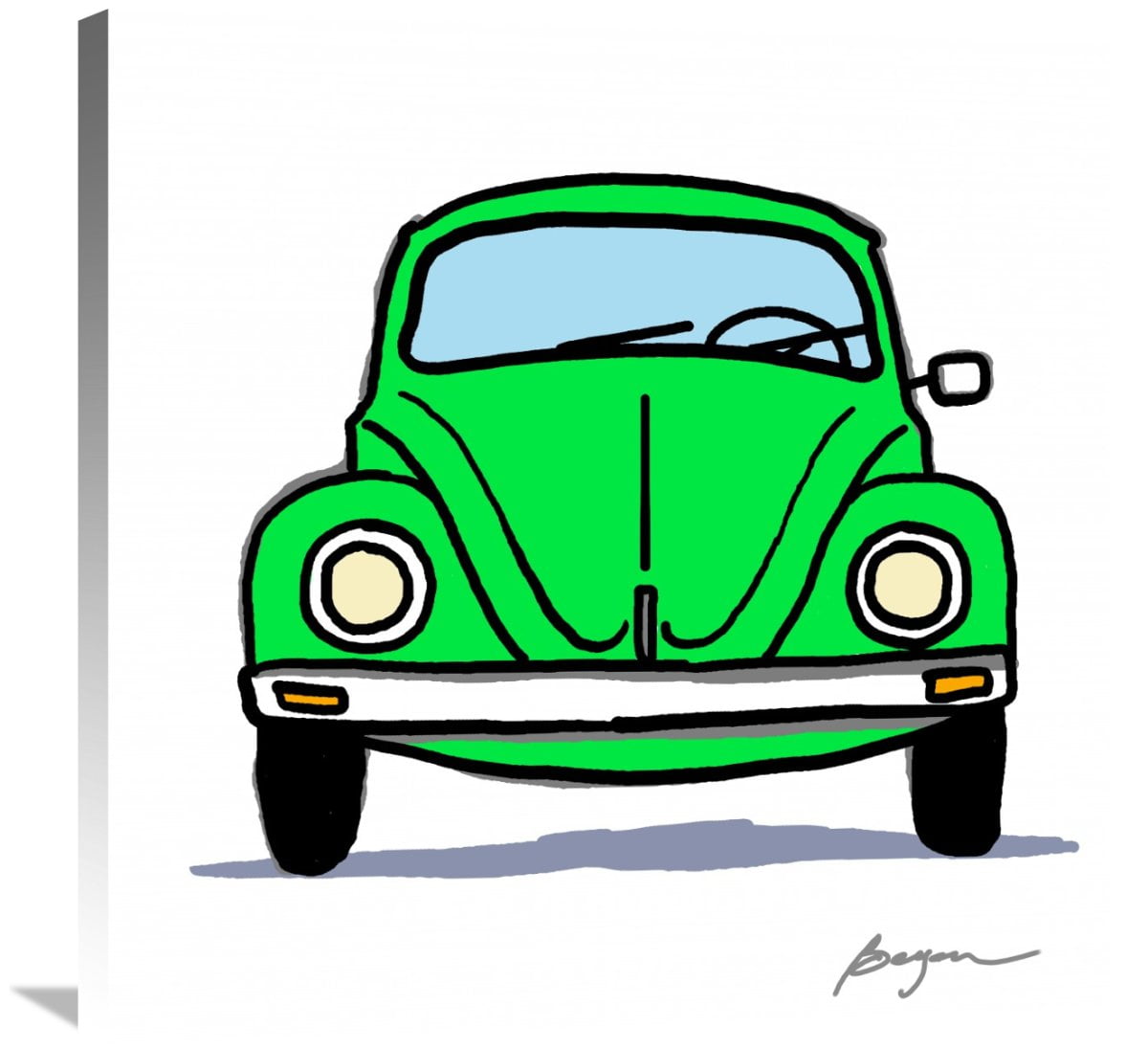 Global Gallery Carlos Beyon,'Green Bug' Stretched Canvas Artwork ...