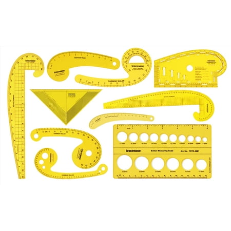 Traceease French Metric Plastic Sewing Tools Metric Curve Shaped Rulers ...