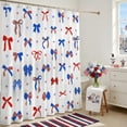 4th of July Bow Shower Curtain Bowknot Stars Independence Day American ...