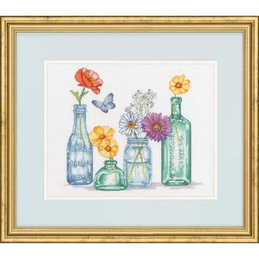 Simplicity Mason Jar Lineup Counted Cross Stitch Kit by Dimensions, 1 ...