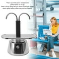 2 Cup 100ML Moka Pot Double Head Stainless Steel Mocha Coffee Italian ...