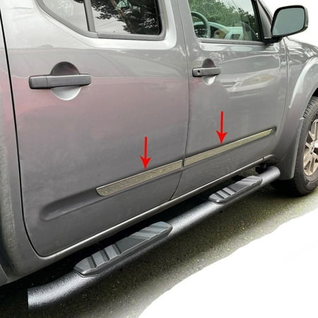 Chrome Side Door Protect Trim S.Steel for Nissan Frontier Crew Cab 2006 ...