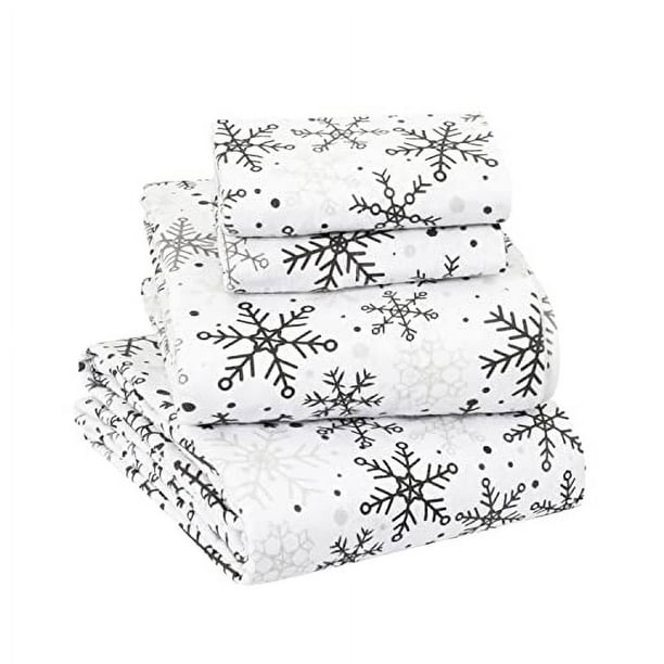 Sleepdown 100% Cotton Flannel Sheets Queen - Warm & Cozy Heavyweight ...