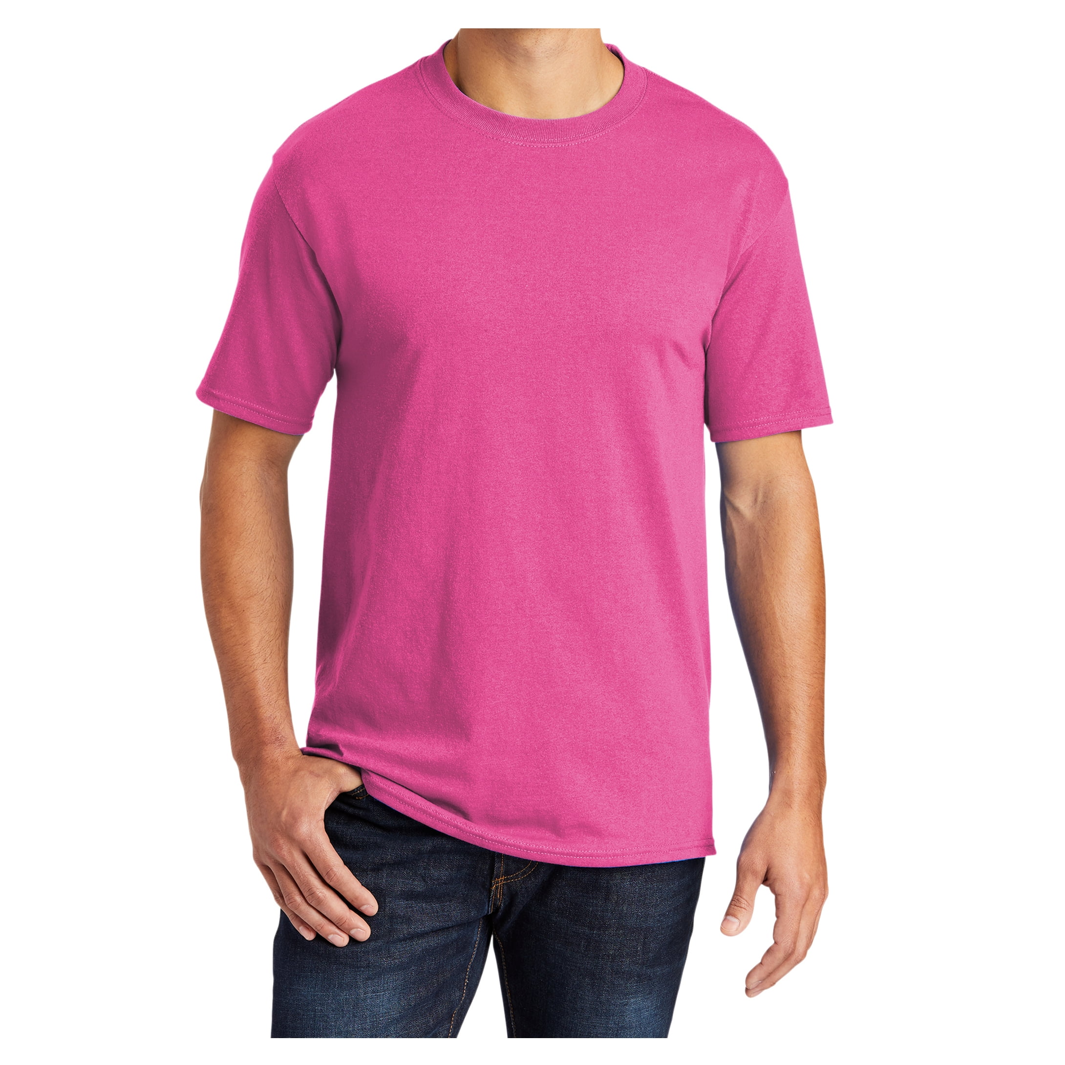 Mens Core Blend Cotton/Polyester Tee Shirt Sangria XL - Walmart.com