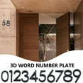 Adhesive Glossy 3D House Number Door Plate Sign Outdoor Hotel Room ...