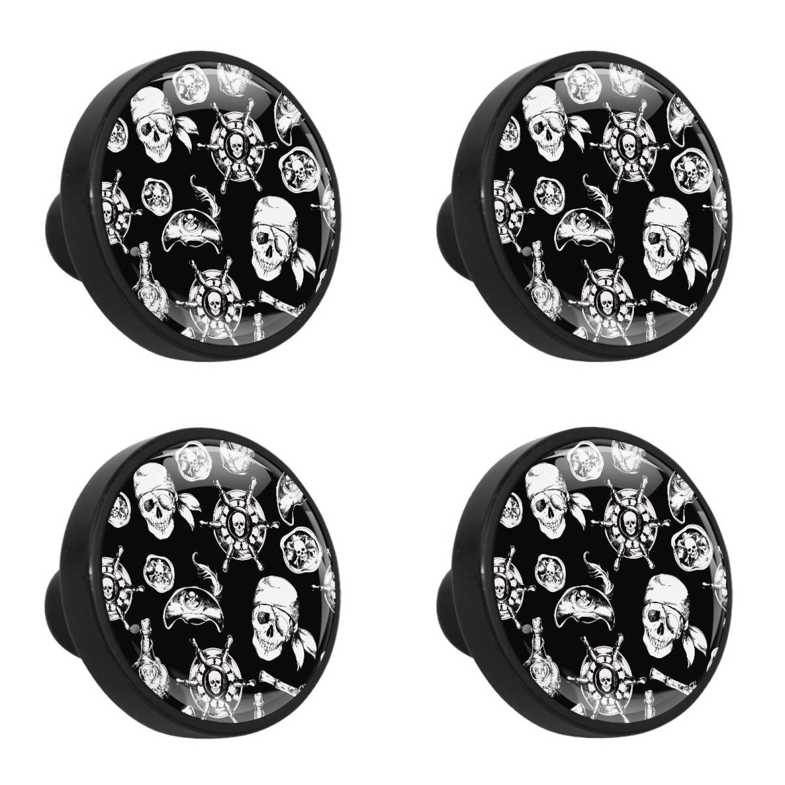 4 Pcs Skull Knobs for Kitchen Cabinet Cupboard Dresser Bookcase Drawer ...