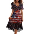 Independence Day Dress for Women 2026 - Patriotic USA Flag Star Print V ...