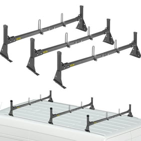 AA-Racks Aluminum Universal Fullsize Van Two Bar Rain Gutter Roof Racks ...