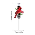 2PCS Solar Cardinal Memorial Stake for Graves, Metal Cemetery Decor ...