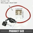 Unique Bargains 1 Set 7.5A Mini Blade Stye Fuse 12 AWG Fuse Holder 12 ...