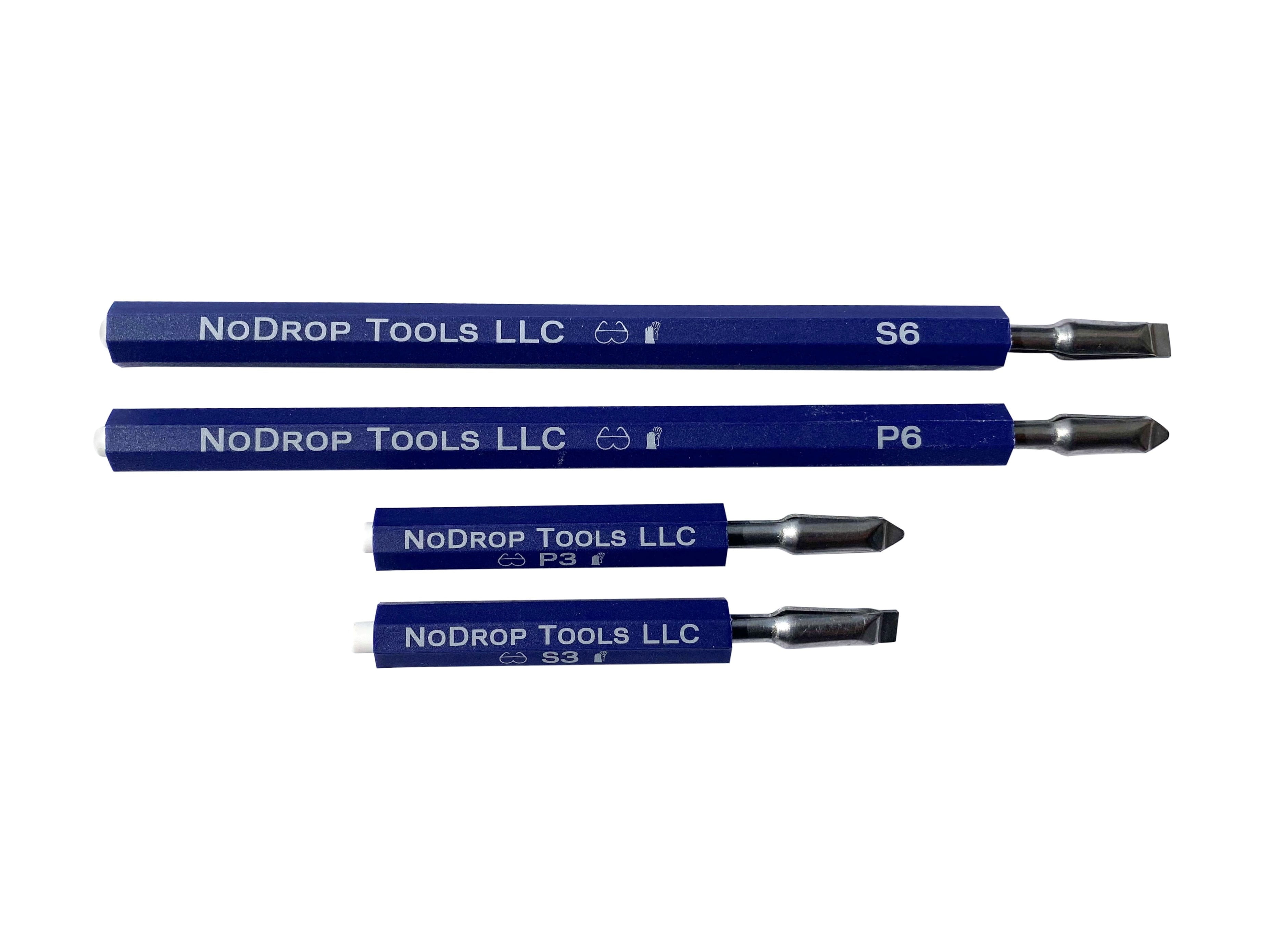 NoDrop Tools Screw Holding Screwdriver Set (4pc Slotted & Phillips ...
