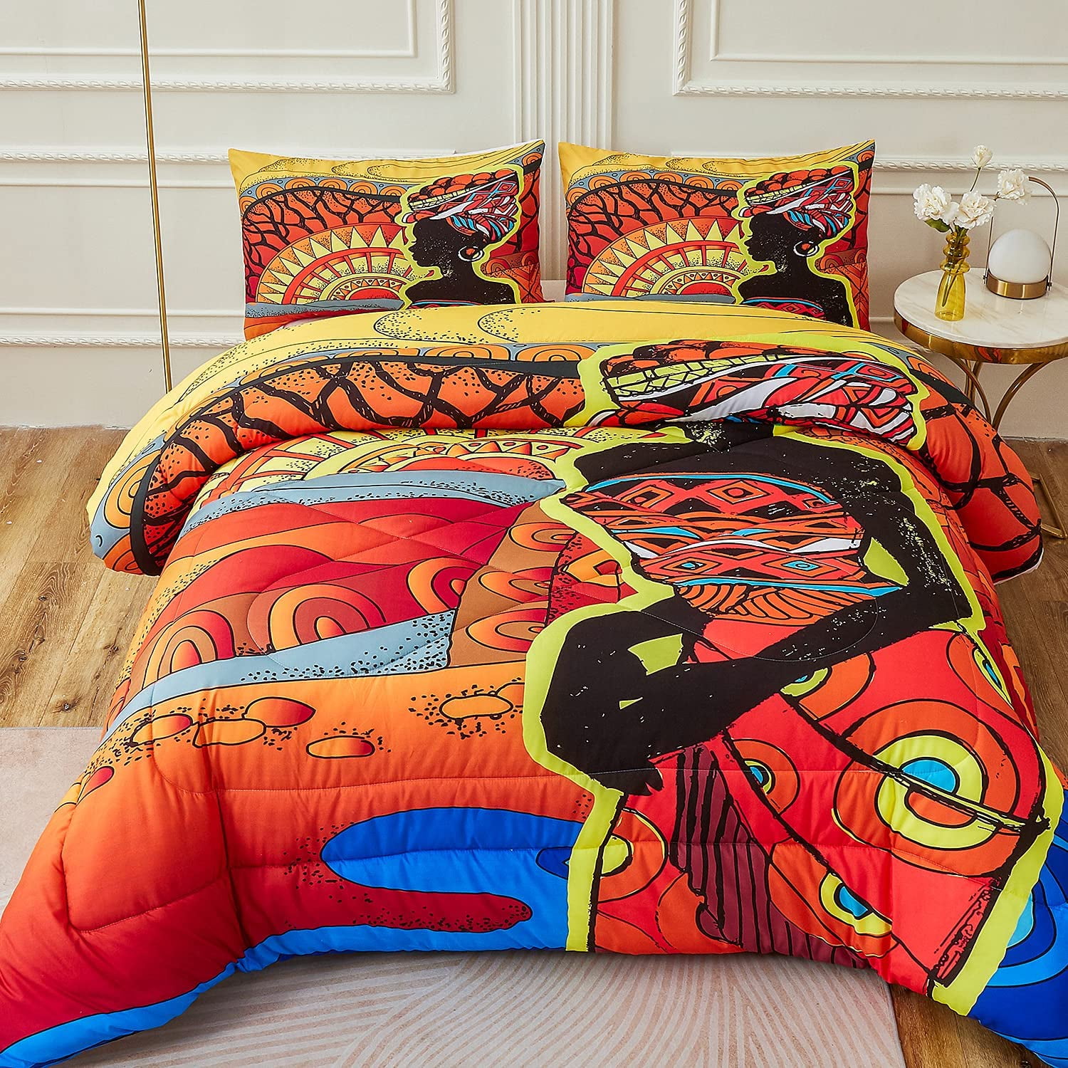 HSDAO-CN African Women Bedding Comforter Sets,African Landscape ...