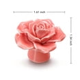 6 Piece Ceramic Rose Flower Cabinet Knobs – Decorative Drawer Pull ...