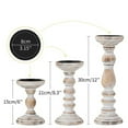 "Hanobe Rustic Wooden Candle Holders Set, Country Style for Pillar ...