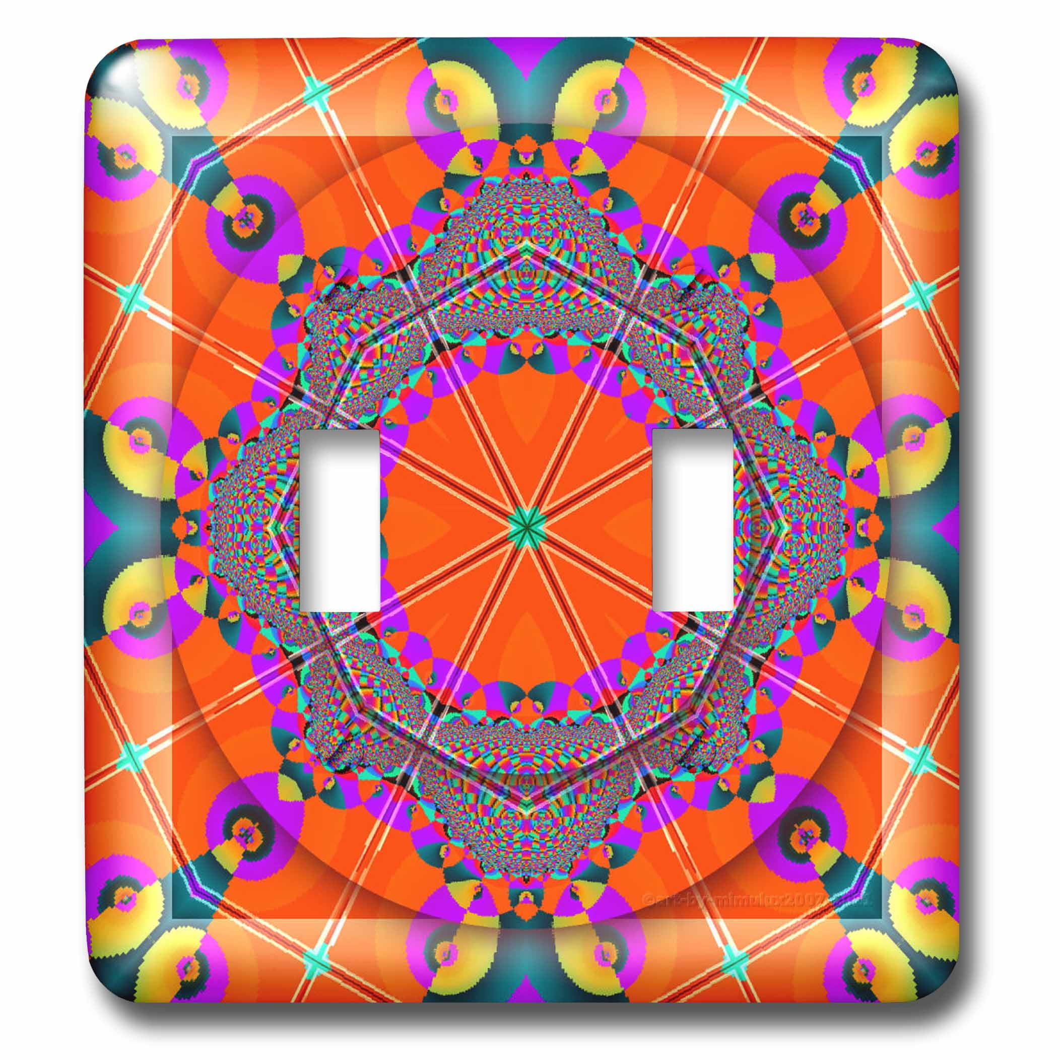 3dRose MANDALA meditation harmony InnerPeace red purple yellow blue ...