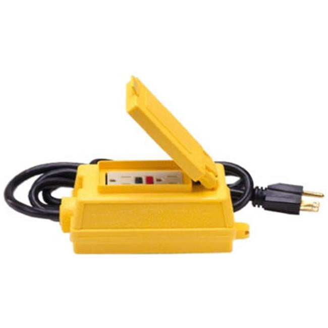 Alert Stamping 4115-6-GFCI Portable GFCI Duplex Receptacle - Walmart.com