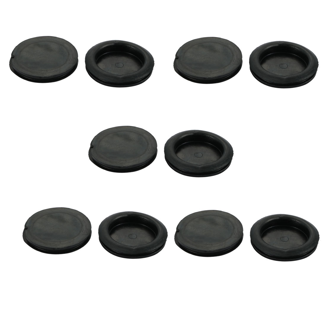 10pcs Wire Protective Grommets Black Rubber 65mm Dia Single Side ...