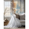 Abstract Graffiti Art Sheer Curtains 63 Inch Long 1 Panel Brown Blue ...