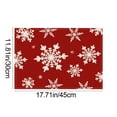 Christmas Placemats Christmas Red and White Snowflake Plastic Table ...