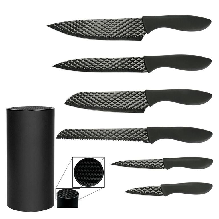 Gourmet Edge Diamond Stainless Steel Nonstick Blade Cutlery Set W ...