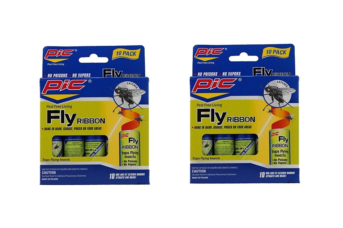 Pic FR10B Sticky Fly Ribbons, 10 Count (Pack of 2) - Walmart.com