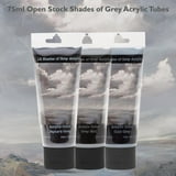 12 Shades Of Grey Acrylic Paint Colors - Warm Grey 75ml (2.5 oz ...