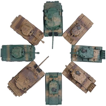 Tanks Models, Tank Toy, Set of 8 1:72 Assemble Tank Kits Hobby Building ...