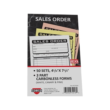 10 Pack of 50 Duplicate Forms 3.5" X 5.5" Small Sales Book Order ...